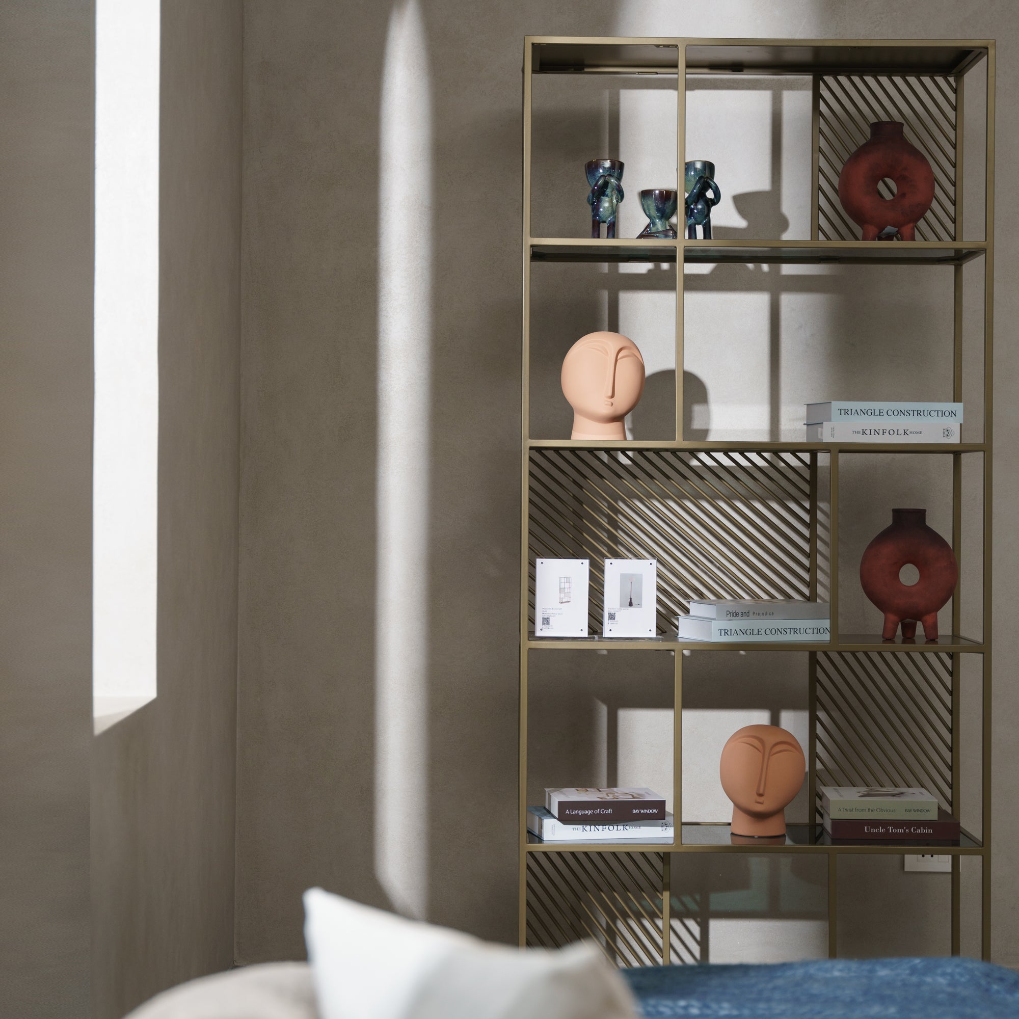 Modern Bookshelf | Study Table with Bookshelf | Bay Window